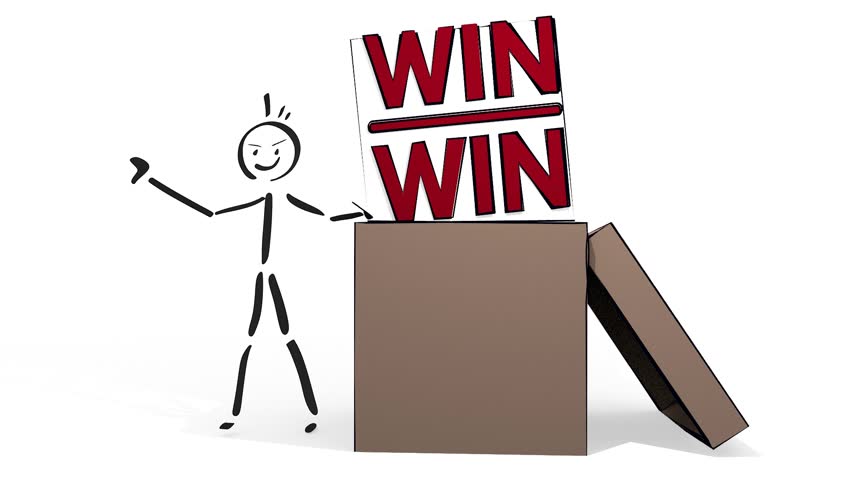 Stock Video Clip of cute stick man pulls win win out | Shutterstock