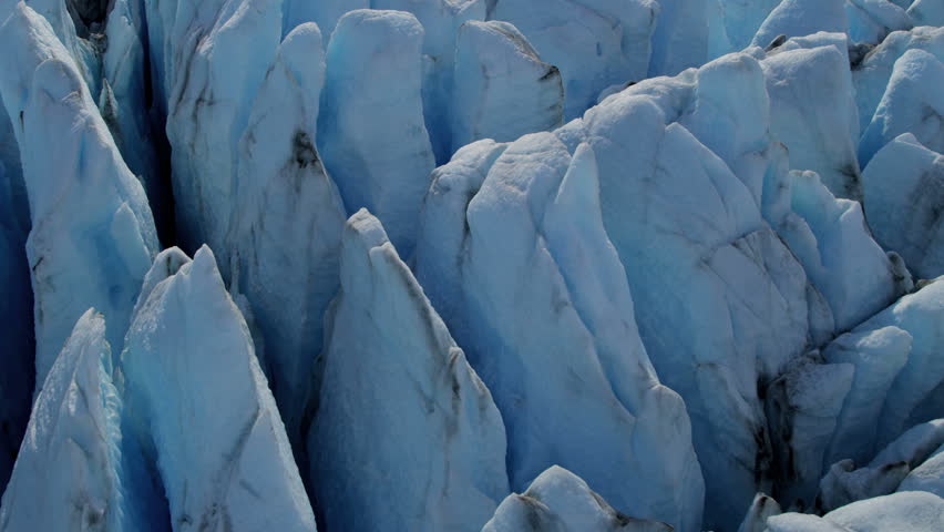 Aerial View Deep Crevasses Ice Stock Footage Video (100% Royalty-free ...