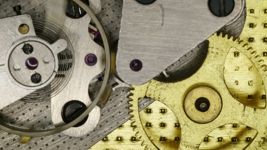 4k Macro Clock Mechanism 4x1 Stock Footage Video (100% Royalty-free ...
