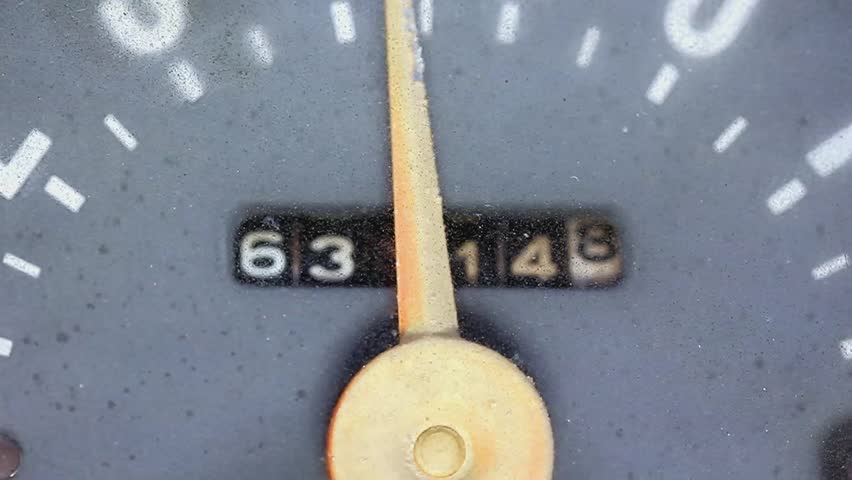 Antique Speedometer Odometer Close-up Operation Stock Footage Video ...