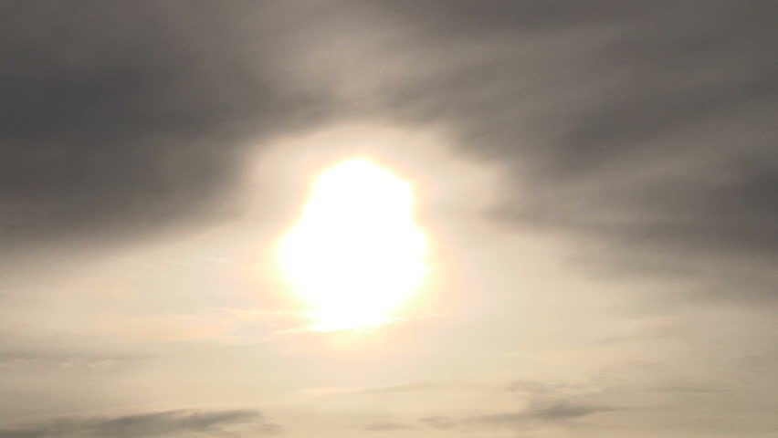 Stock Video Clip of Sunset time lapse during hazy evening with ...
