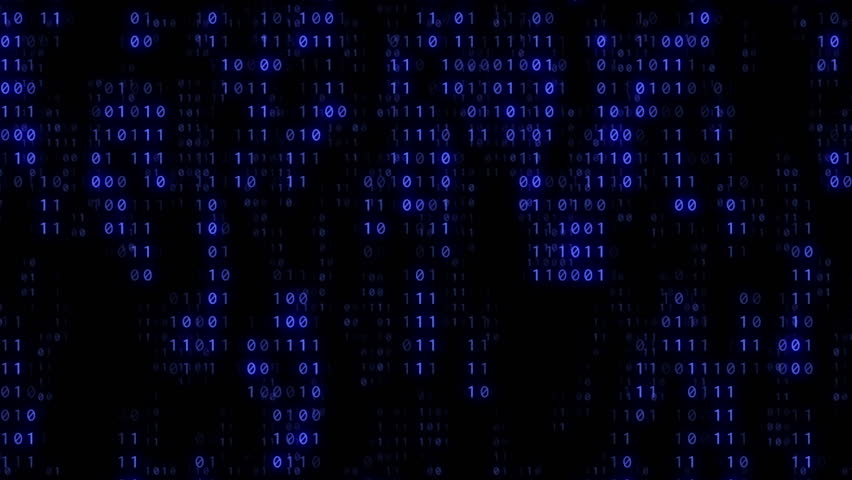 Matrix Blue Binary Code
