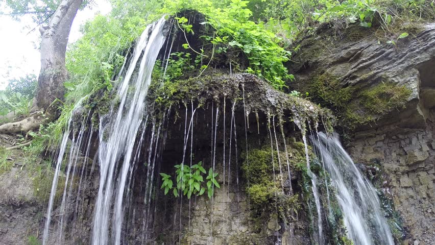 Millennial Waterfalls, Slovenian Keys. Stock Footage Video (100% ...