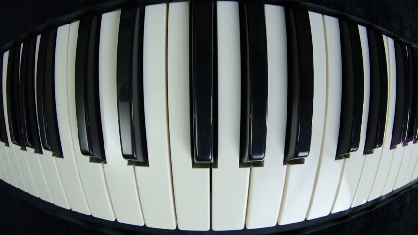 Piano Keyboard Fish Eye Shooting. Stock Footage Video (100% Royalty ...
