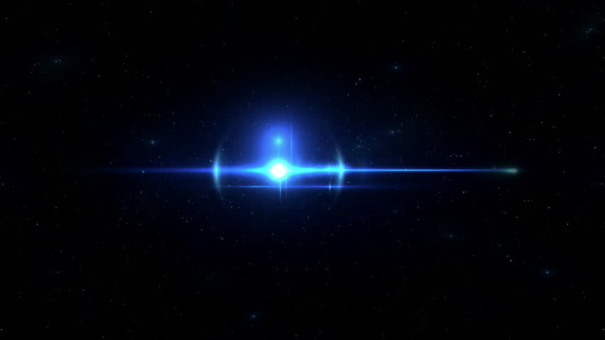 Glare Of Blue Light On The Cosmos Background (bkg For Logo) Stock ...