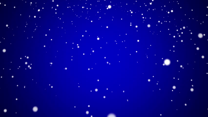 Snow Flurry Incoming Blue Background (25fps). Computer Generated Snow ...