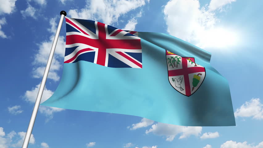 Flying Flag Of FIJI | LOOPED | Stock Footage Video 657385 | Shutterstock