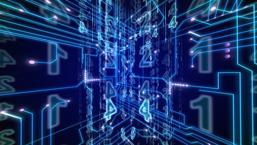 Abstract Technological Background, Seamless Loopable. Stock Footage ...