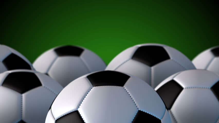 The Rolling Footballs. Loop-able and Stock Footage Video (100% Royalty ...