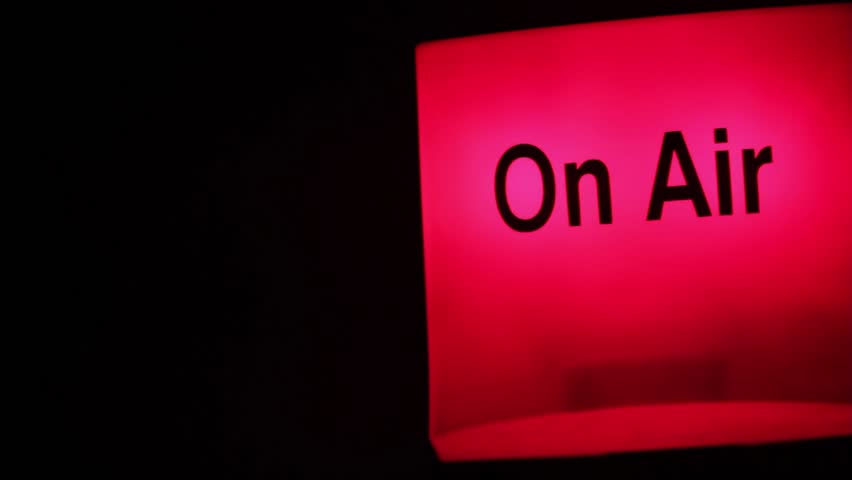 Footage Of An On-air Sign Blinking And Going On And Off/On-air Sign ...