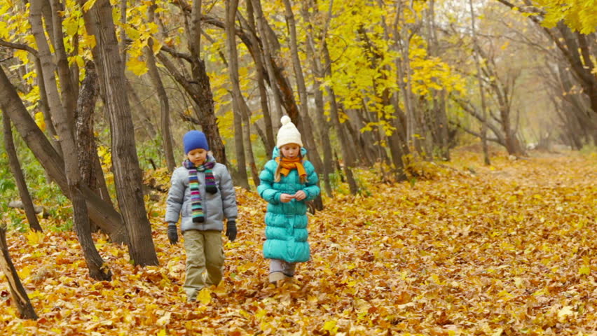 Kids Approaching Camera Walking in Stock Footage Video (100% Royalty ...