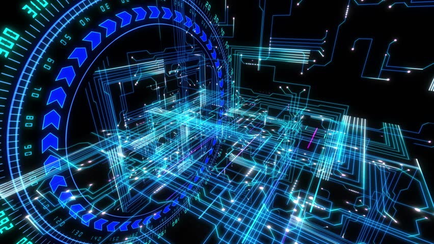 4k Futuristic Technological Abstract Motion Stock Footage Video (100% ...