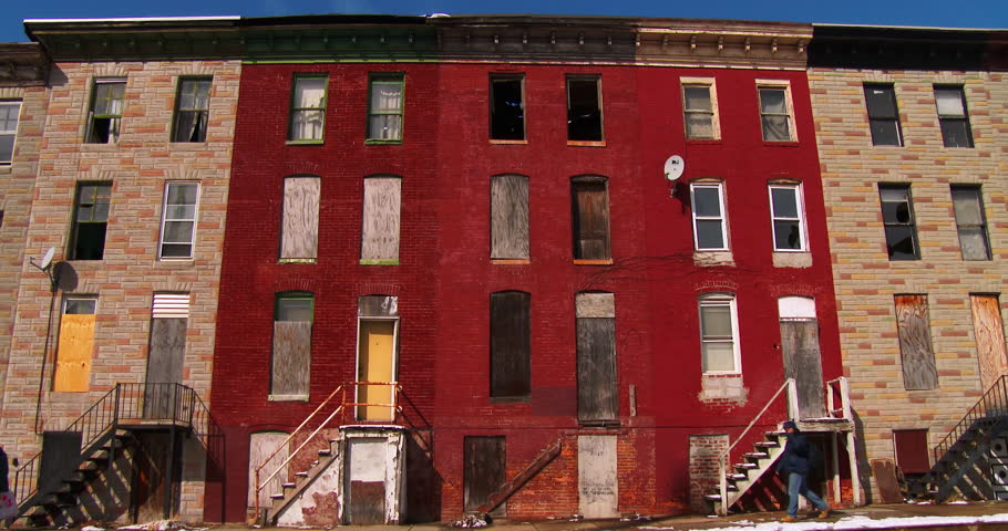 Abandoned Buildings In An American Slum. Stock Footage Video 7537276 ...