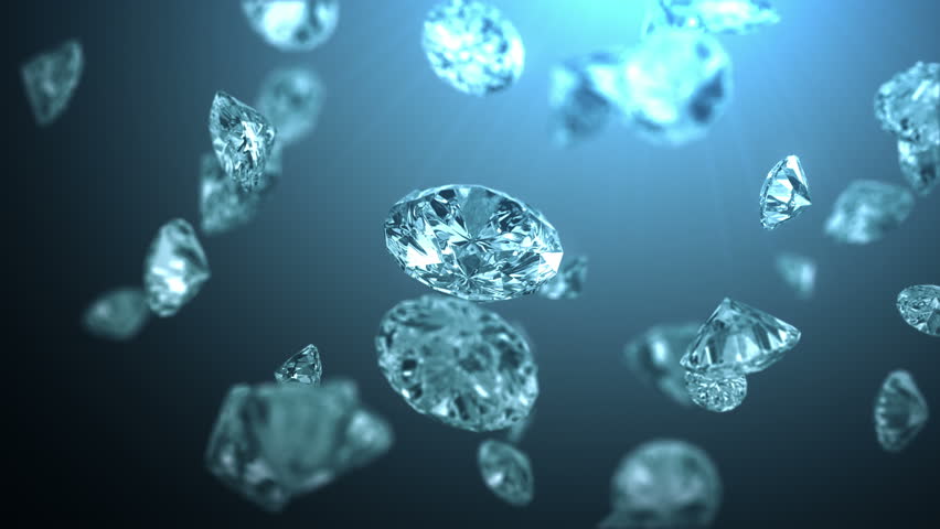 Falling Diamonds, Beautiful Background, Seamless Loop. 4K Stock Footage ...
