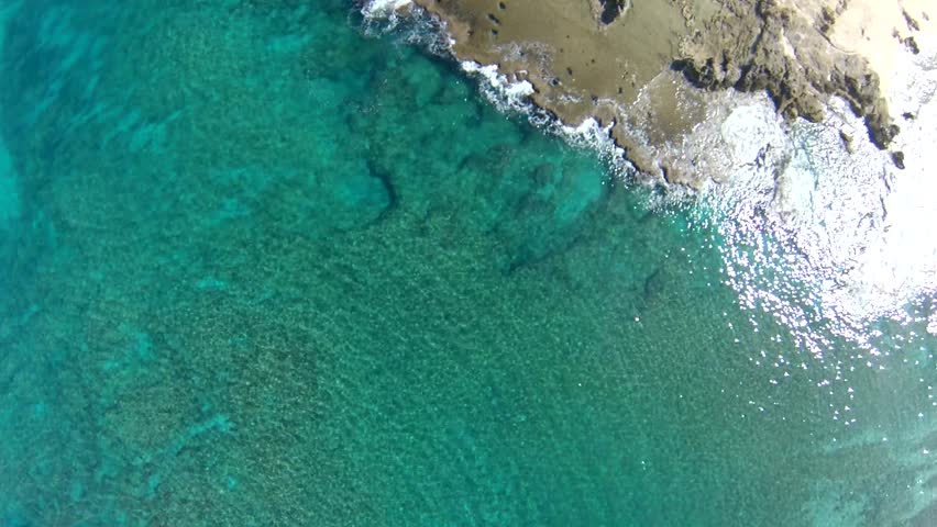 Stock Video Clip of aerial top view of beautiful reef and | Shutterstock