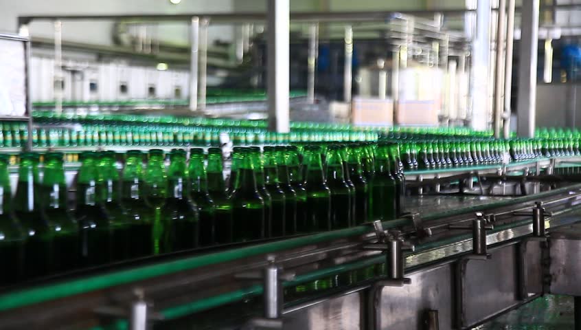 Beer Production Line in the Stock Footage Video (100% Royalty-free ...