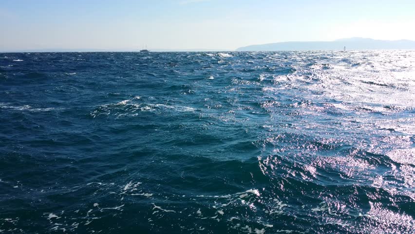 Stock video of beautiful dramatic view of seascape, rough, | 7926907 ...