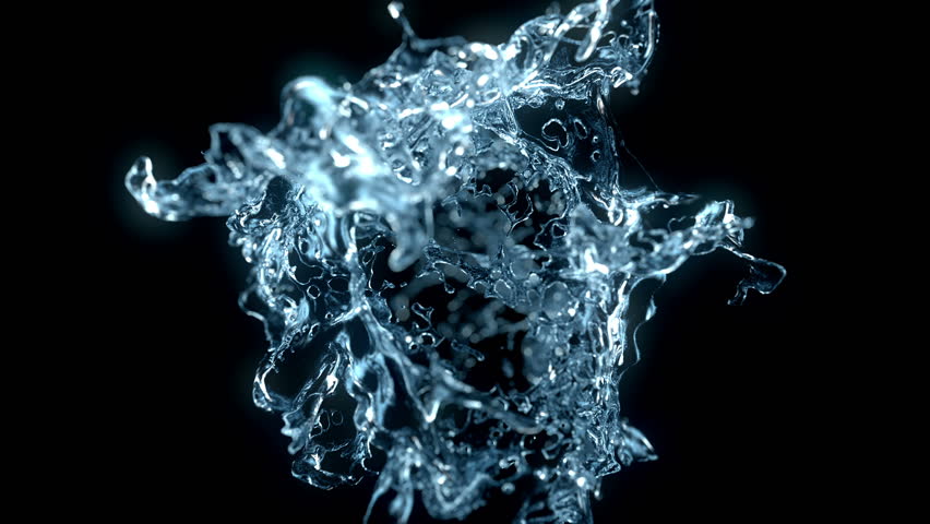 Splashing Paint. Explosion Of White Liquid In Slow Motion. Alpha ...
