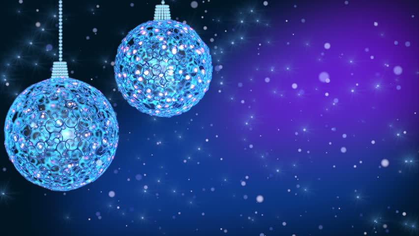 Two Blue Christmas Balls Loop Rotating Stock Footage Video 1392025 ...