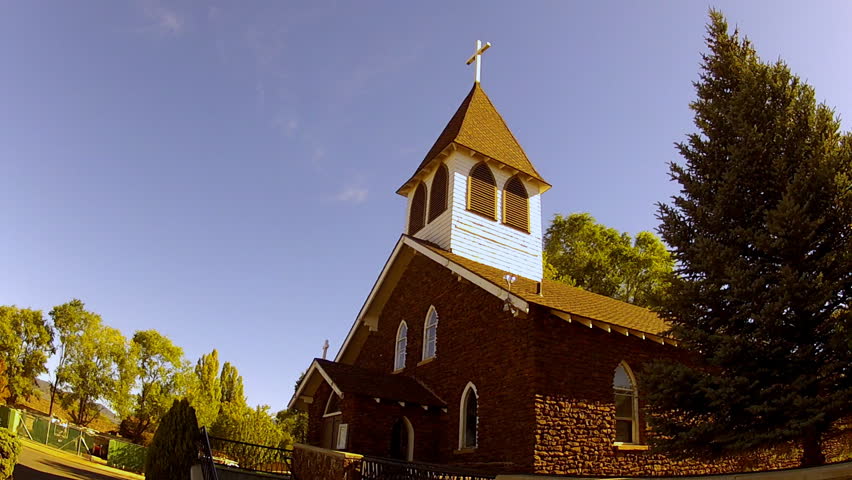 FLAGSTAFF, AZ: October 9, 2014- Shot Of An Old Fashioned Small Town ...