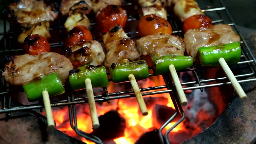 Stock video of bar-b-q or bbq grill of meat | 8210287 | Shutterstock
