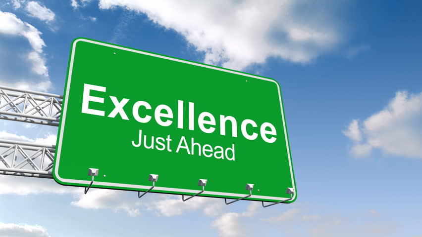 Digital animation of Excellence just ahead sign 스톡 비디오 클립 | Shutterstock