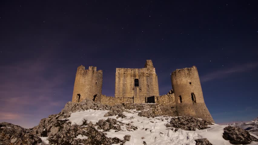 Panoramic View of Rocca Calascio Stock Footage Video (100% Royalty-free ...