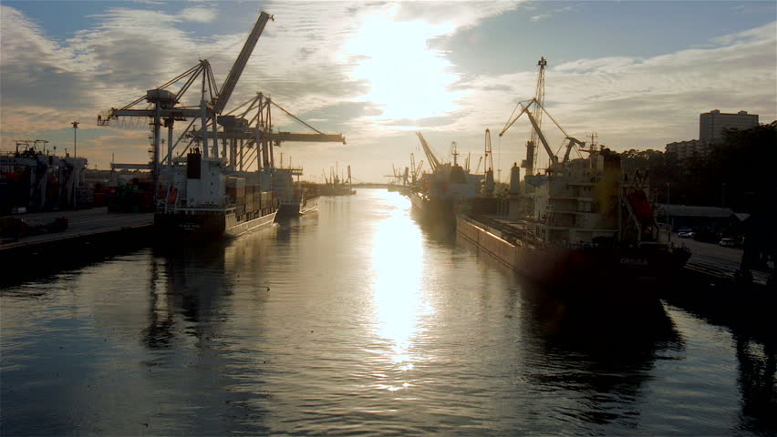 Time-lapse of Cargo Ship Moving Stock Footage Video (100% Royalty-free ...