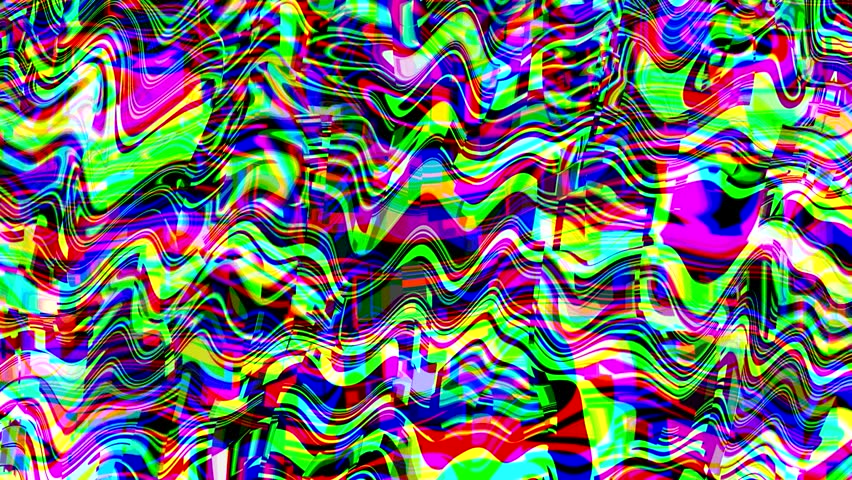 A Trippy Multi-colored Pattern Which Slowly Evolves Stock Footage Video ...