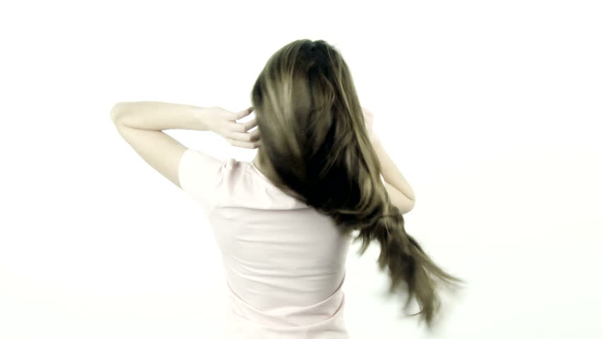 Female Teenager Undoing Bun Moving Stock Footage Video (100% Royalty ...