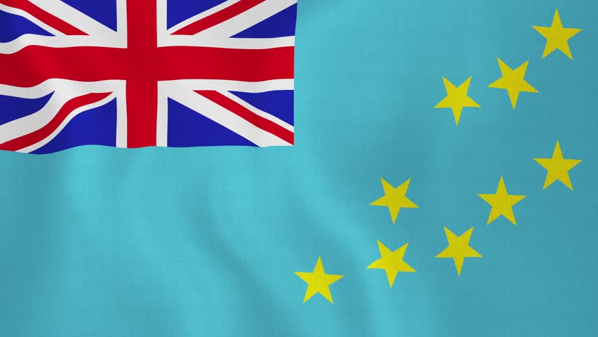 Tuvalu Flag, With Real Structure Of A Fabric Stock Footage Video 355000 ...