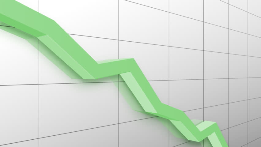 Positive And Negative Trend Chart On White Background. Stock Footage ...