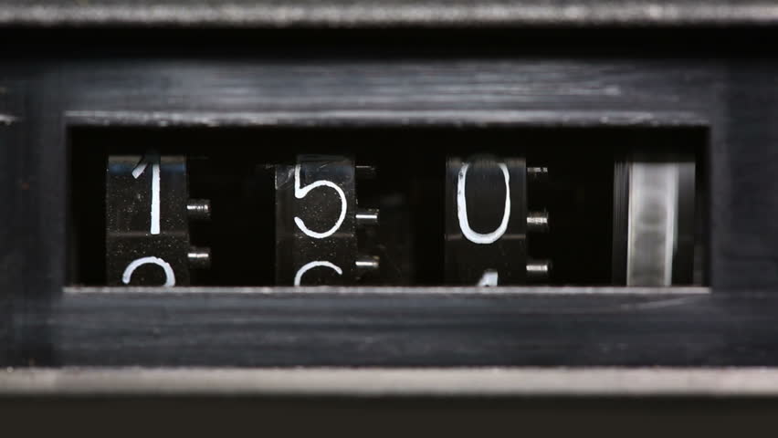 Old Mechanical Counter Counts Numbers Stock Footage Video (100% Royalty ...