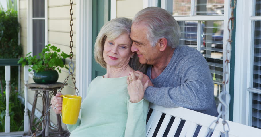 Stock Video Of Sweet Mature Couple Relaxing On Porch 9061537