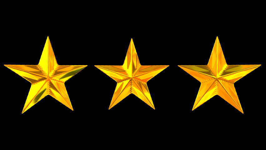 Animated Rotating Circle Of Golden Stars Against Transparent Background ...