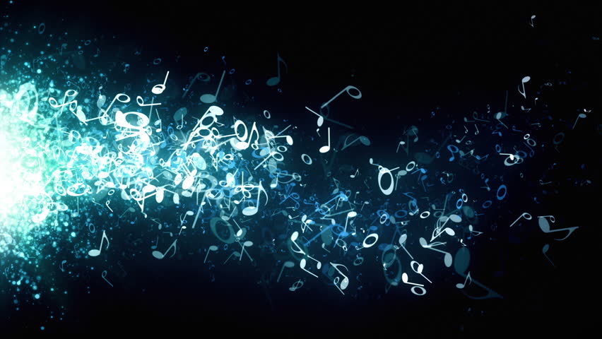 Musical Notes Float Along On Stock Footage Video (100% Royalty-free ...