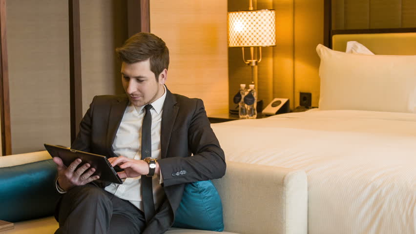 Business Travel, People Traveling, Working In Hotel Room, Manager ...