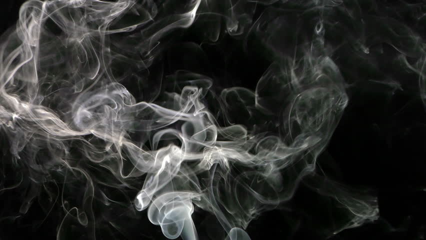 Silky Blue Smoke Flowing In The Air On A White Background. Stock ...