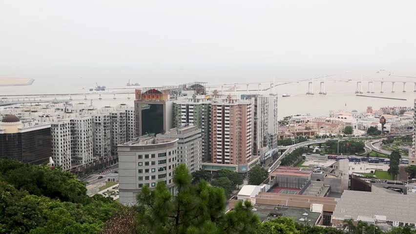 A View Of The Residential Areas Of Macau (China) Stock Footage Video ...